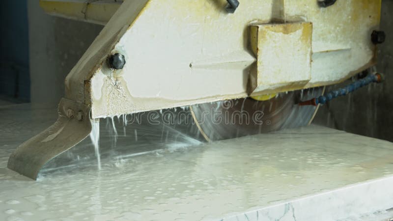 Granite Marble Cutting Circular Saw Stock Footage - Video of marble ...