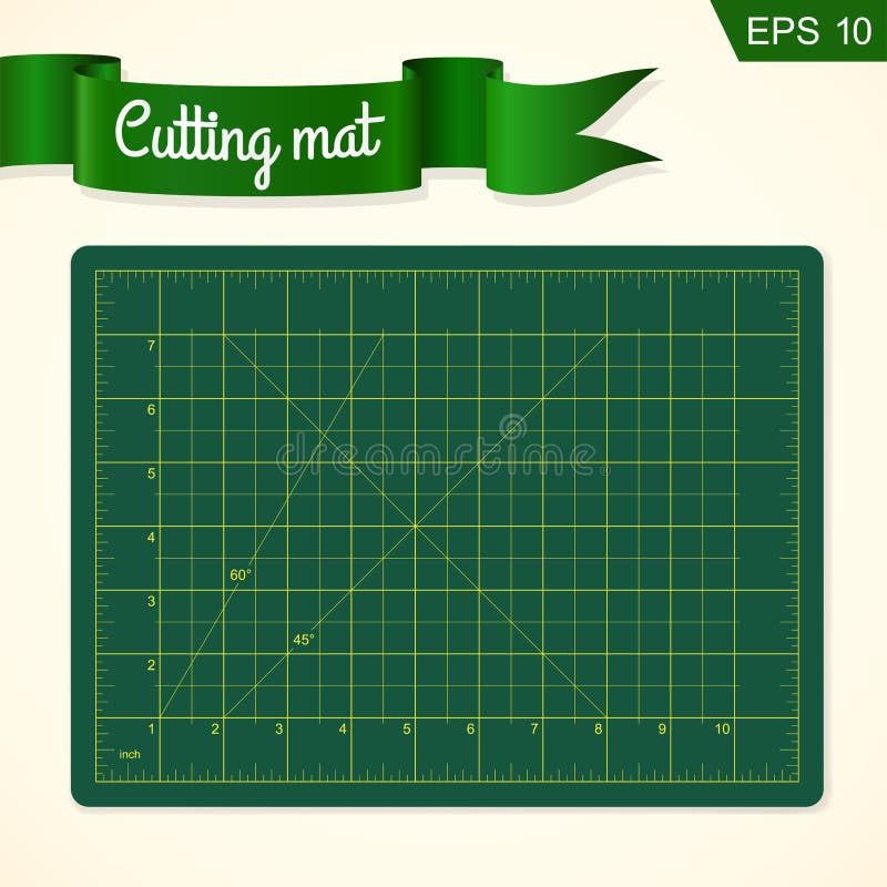Cutting Mat for Quilting, Patchwork and Craft Stock Vector ...