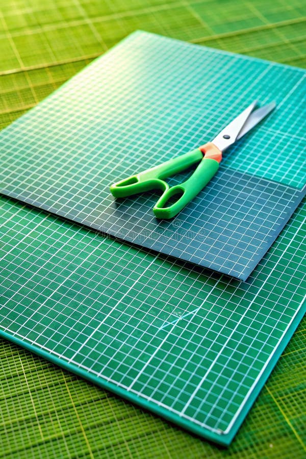 Cutting Mats. the Ground is Green Stock Illustration - Illustration of ...