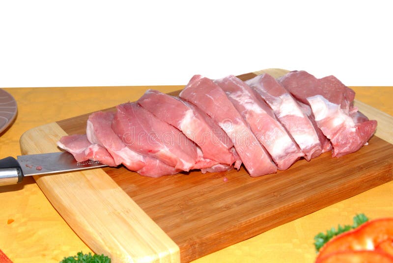 Cutting meat stock image. Image of kitchen, cutting, food - 3074905