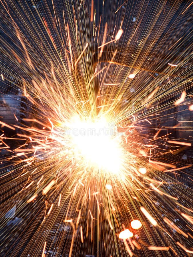 Explosive sparks stock photo. Image of fire, flame, welding - 12193514