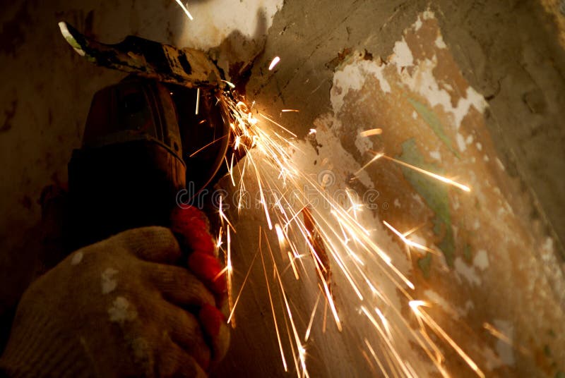 Cutting metal stock image. Image of mechanic, metal, macro - 4217707