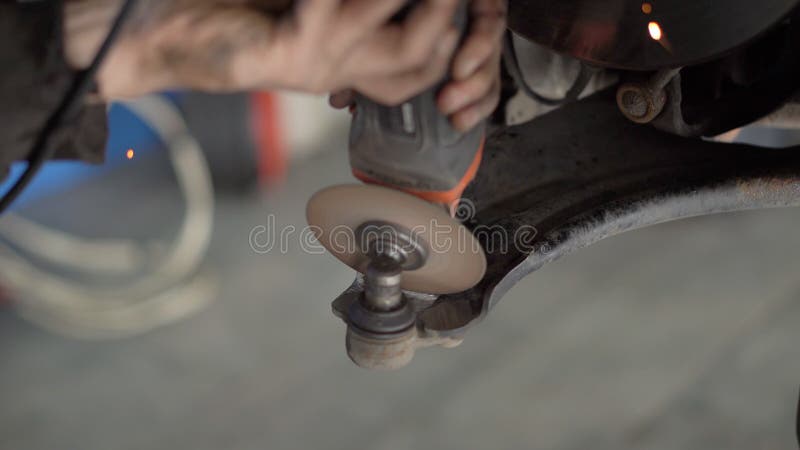 Disc Tool for Cutting Metal in a Car Service Stock Footage - Video of ...