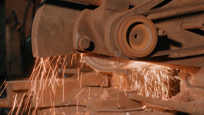 Cutting of a metal rod stock photo. Image of hand, smithy - 90446378