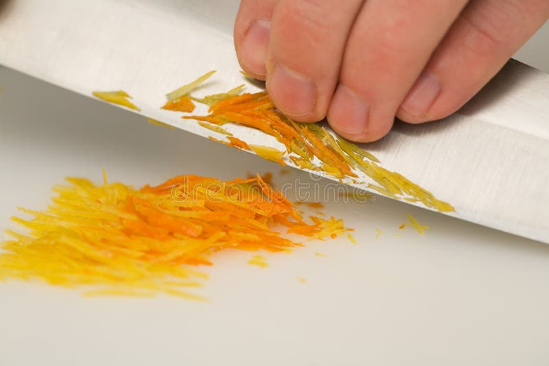Cutting Orange and Citron Zests Stock Photo - Image of meal, cook: 14151078