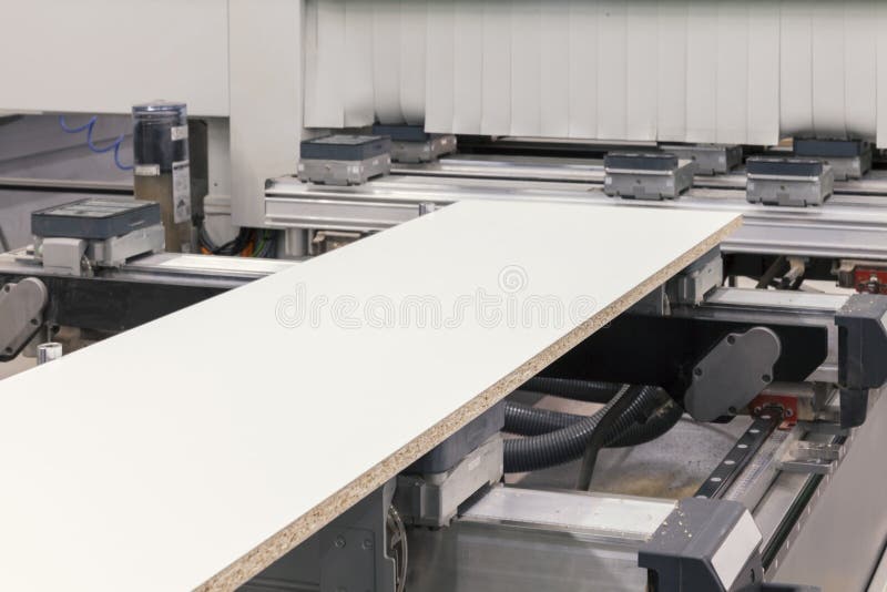 Cutting panel materials stock photo. Image of work, carpentry - 97522672