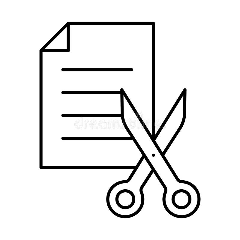 Cutting, Paper Cut Vector Icon Which Can Easily Modify Stock Vector ...