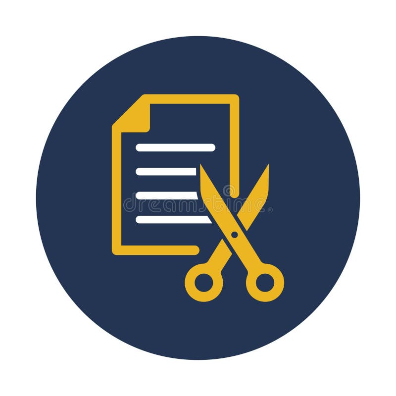 Cutting, Paper Cut Vector Icon Which Can Easily Modify Stock Vector ...