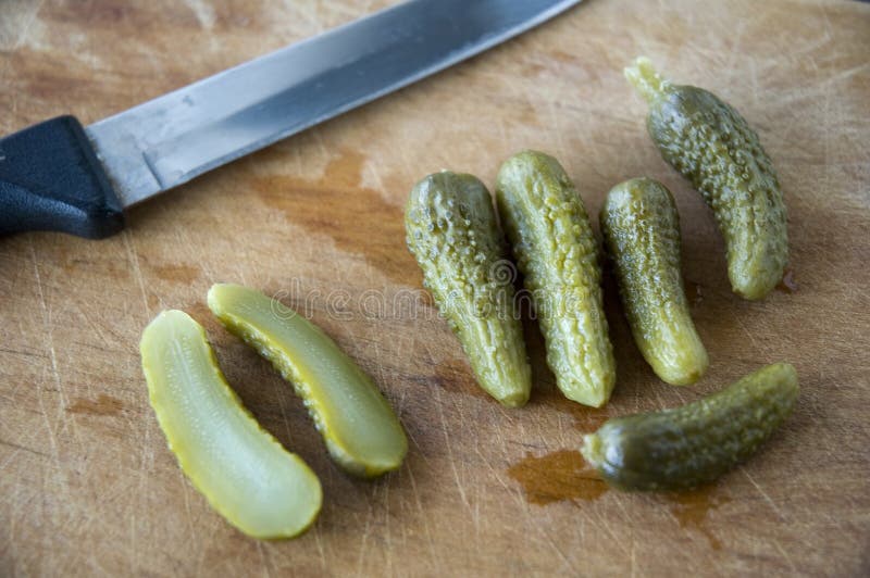 Cutting pickles stock photo. Image of marinate, healthy - 37765748