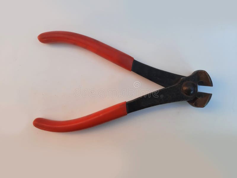 Cutting Plier Mechanical Manual Tool Isolated on White Stock Photo ...