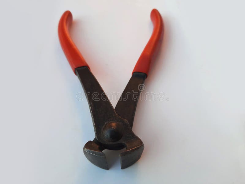 Cutting Plier Mechanical Manual Tool on White Stock Image - Image of ...