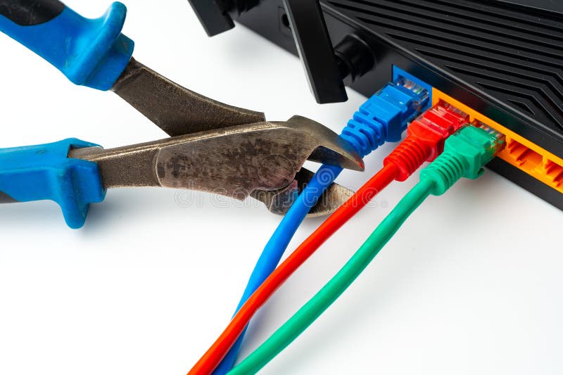 Cutting Pliers Cut Electric Cable Close Up Stock Image - Image of metal ...