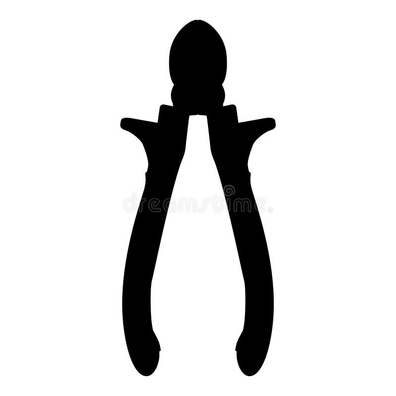 Cutting Pliers Side Cutter Hand Tools for Cutting Wires Icon Black ...