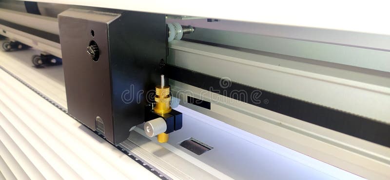 Cutting plotter head stock photo. Image of machine, lighting - 250619850