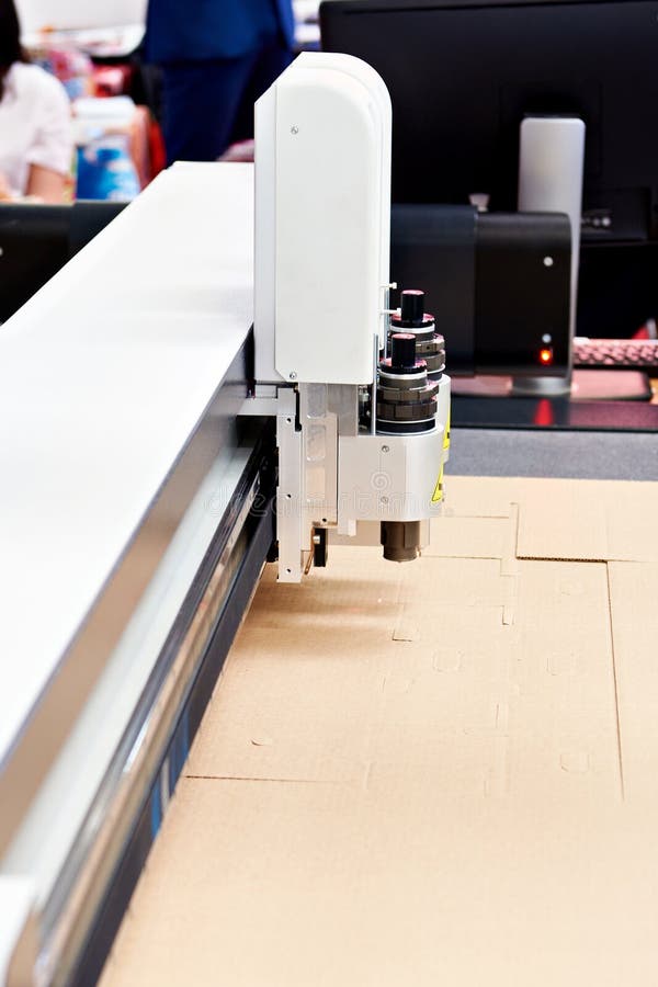 Cutting Plotter with Two Stations Stock Photo - Image of factory ...