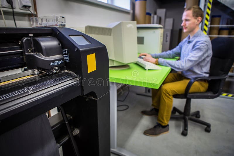 Cutting plotter stock photo. Image of paper, screen, film - 37418504