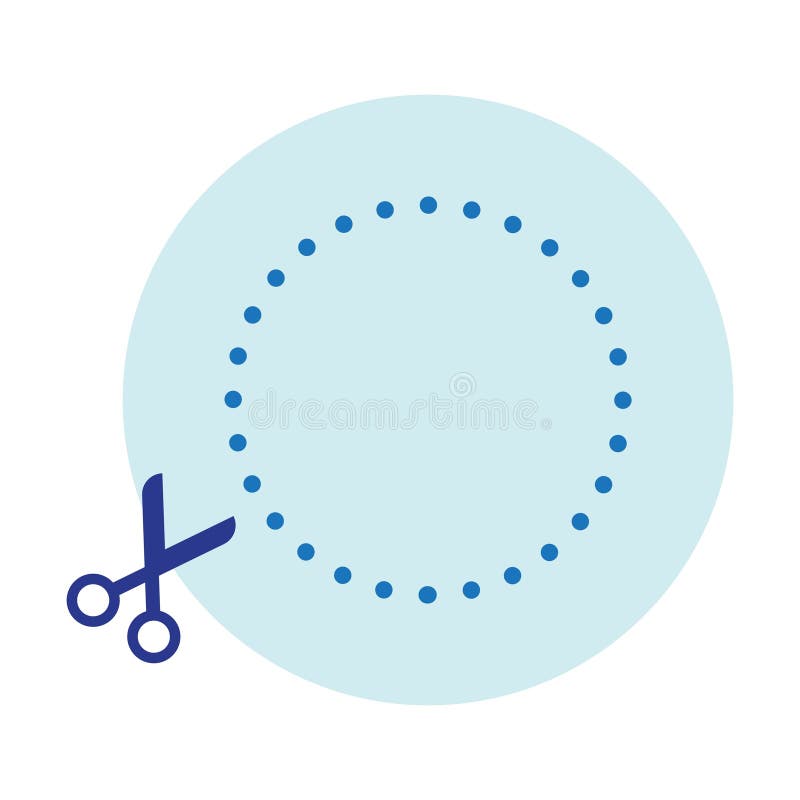 Cutting Practice Activities Circle Shape Symbol Element for Preschool ...