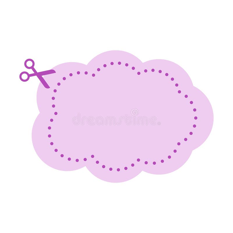 Cutting Practice Activites Cloud Shape Symbol Element for Preschool ...