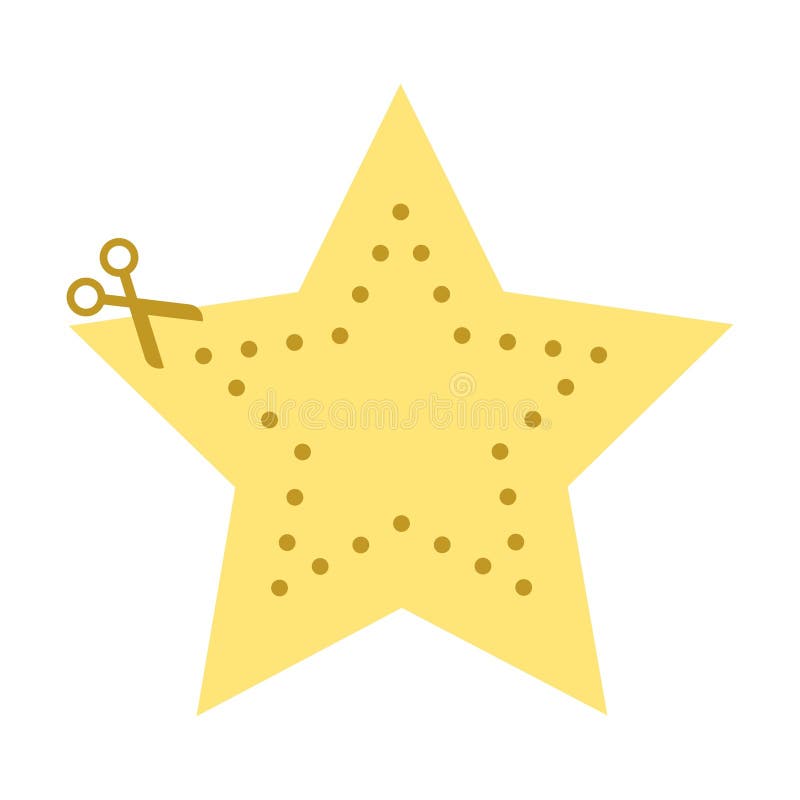Cutting Practice Activites Star Shape Symbol Element for Preschool ...