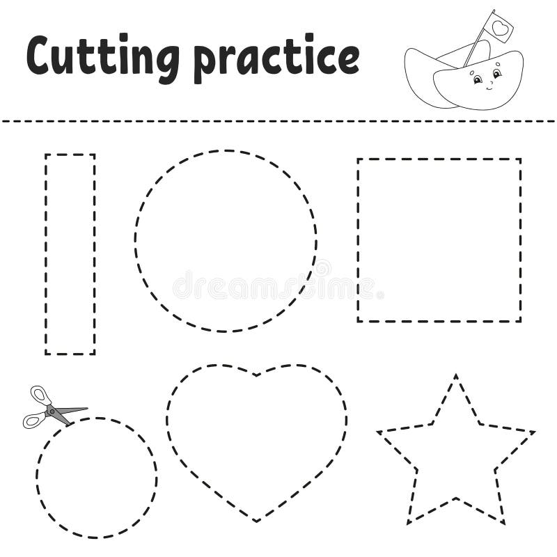 Cutting Activity Kids Stock Illustrations – 2,320 Cutting Activity Kids ...