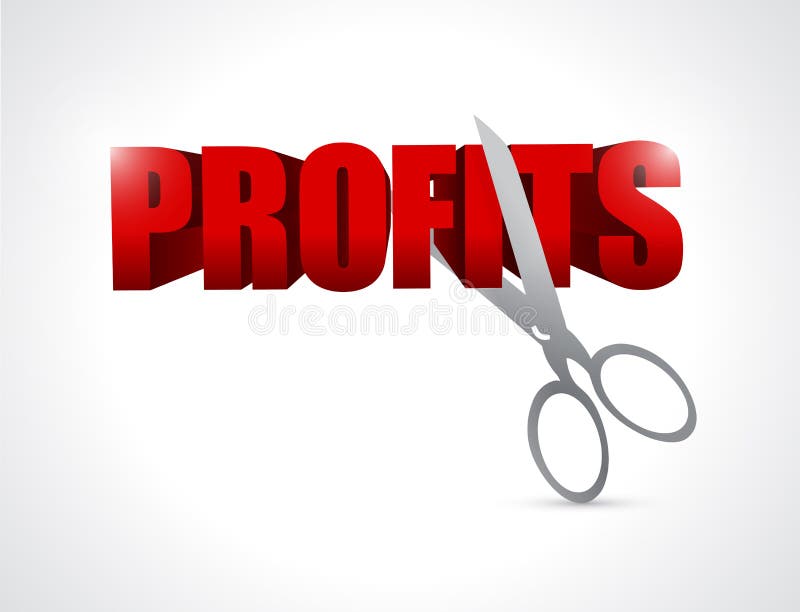 Cutting Profits. Illustration Design Stock Illustration - Illustration ...
