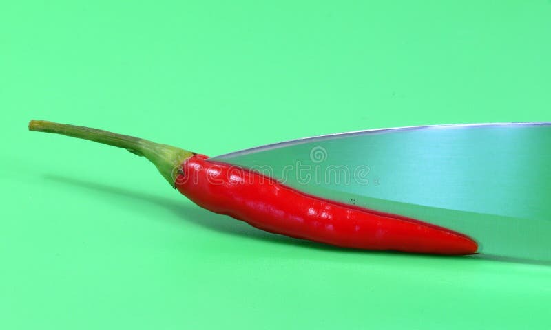 Cutting red Chili stock photo. Image of capsicum, split - 4553258