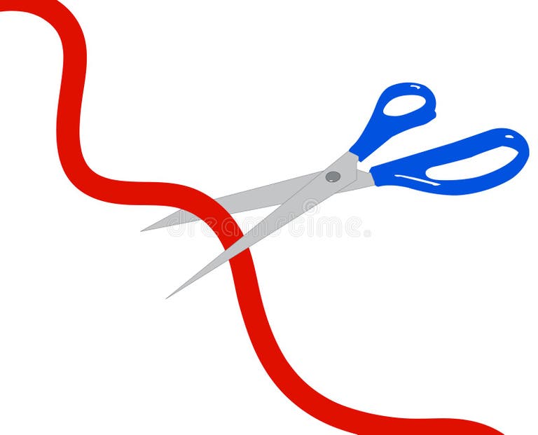 Blue Ribbon Cutting Stock Illustrations, Vectors, & Clipart - 884 Stock ...