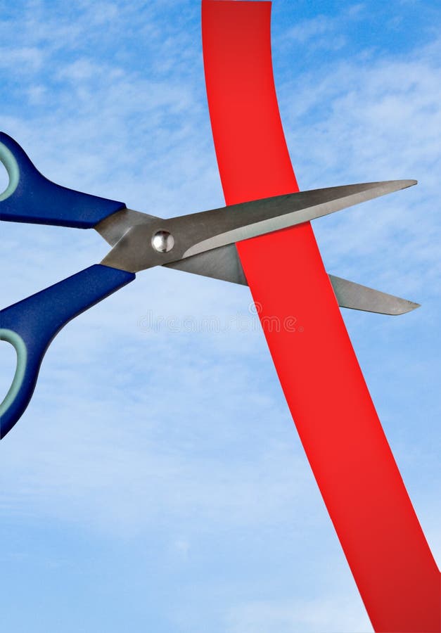 Cutting through the Red Tape Stock Photo - Image of bureaucratic ...