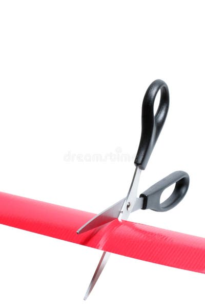 Cutting through the Red Tape Stock Photo - Image of bureaucratic ...