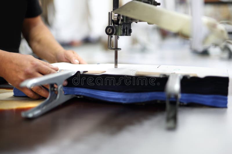 Cutting room. stock photo. Image of profession, garment - 77343658