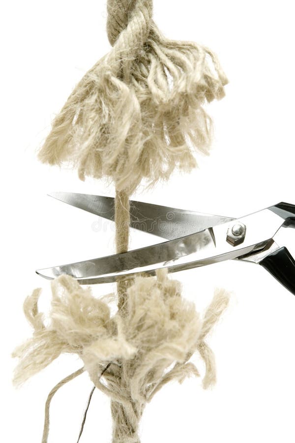 Brown broken rope stock photo. Image of dangerous, background - 4477620