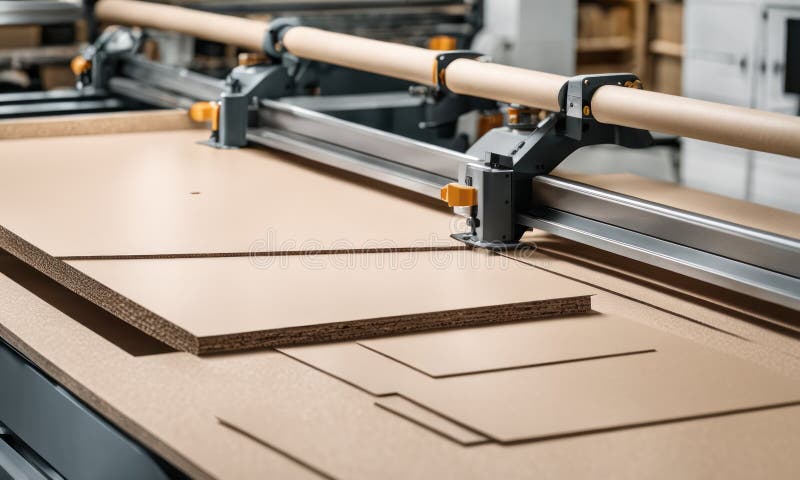 Cutting Sheets of Chipboard. Cutting Sheet Material Chipboard on the ...