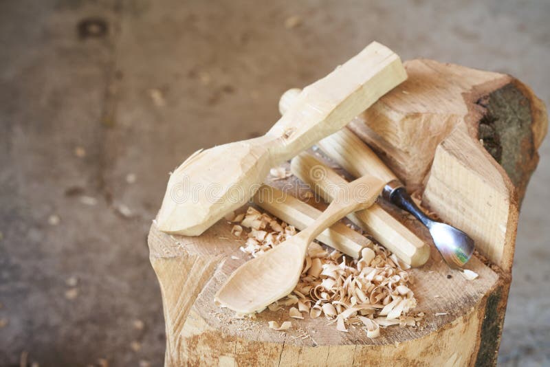Cutting the spoon stock photo. Image of handle, folk - 240172900