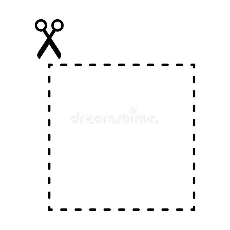 Cutting Square Shape Worksheet Element Stock Vector - Illustration of ...