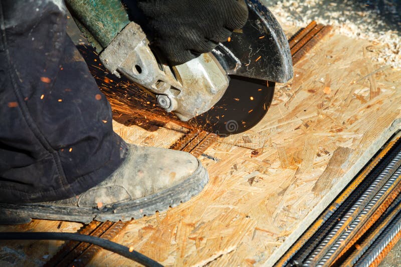 Cutting Steel Heavy Industry by Electric Flex Stock Image - Image of ...