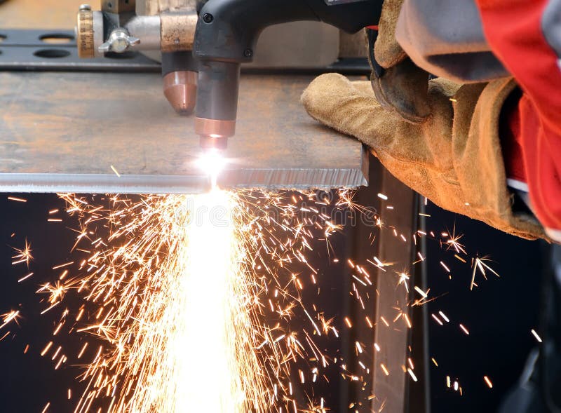 Cutting steel stock photo. Image of person, iron, equipment - 80751360