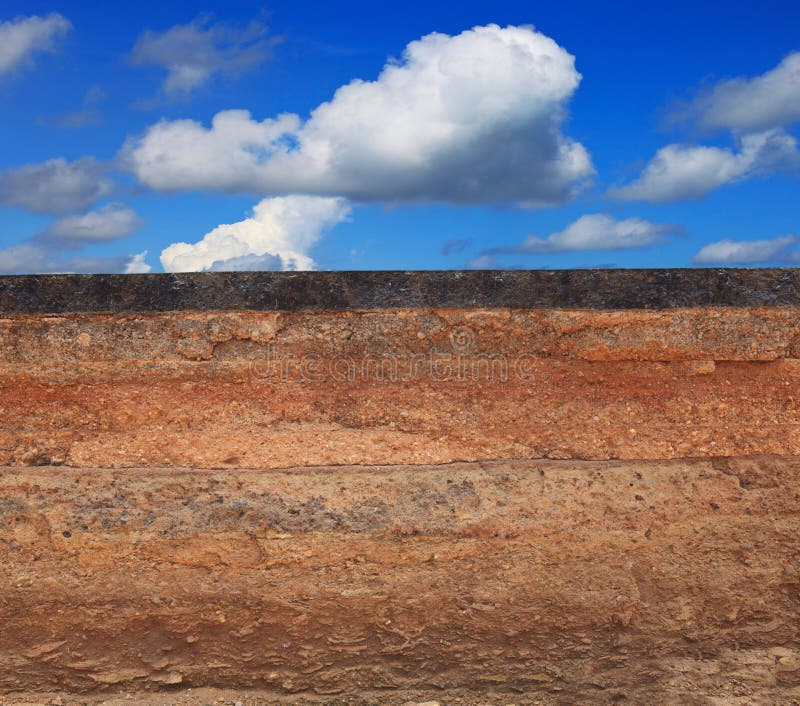 Cutting Surface of Asphalt Road Inner Structure Scouring Show Inner ...