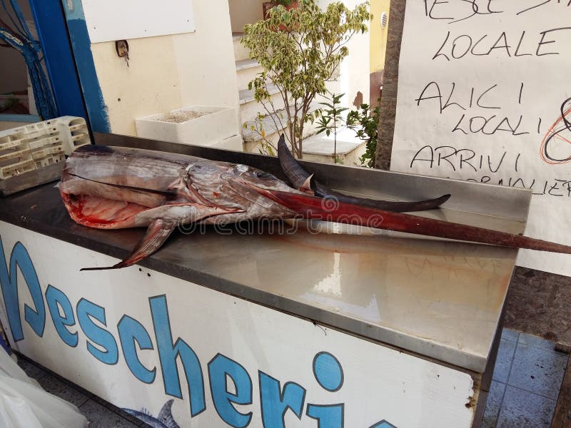 Cutting swordfish stock photo. Image of italia, fish - 324642370