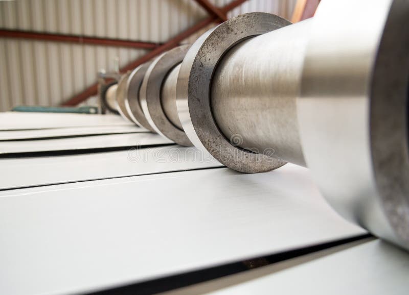 Cutting Thin Metal with a Roller Cutter Stock Photo - Image of ...
