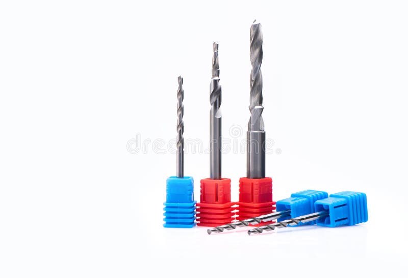 Set of Drill Bits. Material Carbide Solid. Use for Metalwork. Isolated ...