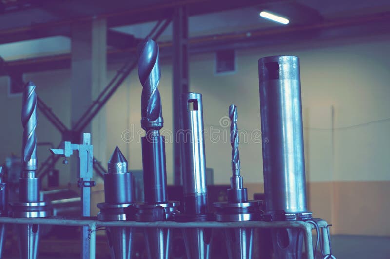 Cutting Tools on the Rack and Ready-to-operate Cnc-machining with a ...