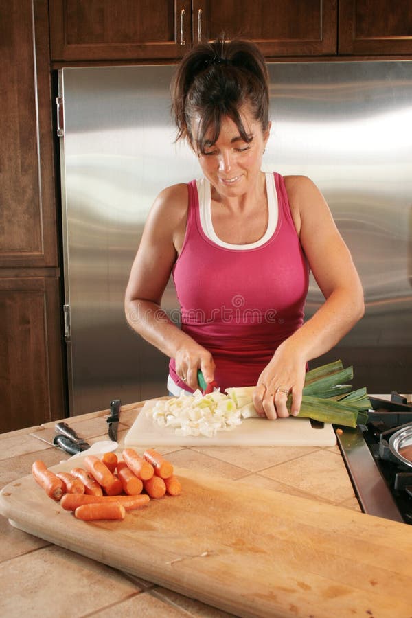 Cutting vegetables stock photo. Image of diet, kitchen - 3616266