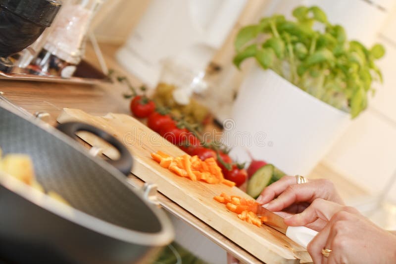 Cutting vegetables stock image. Image of large, ring, cook - 9813485