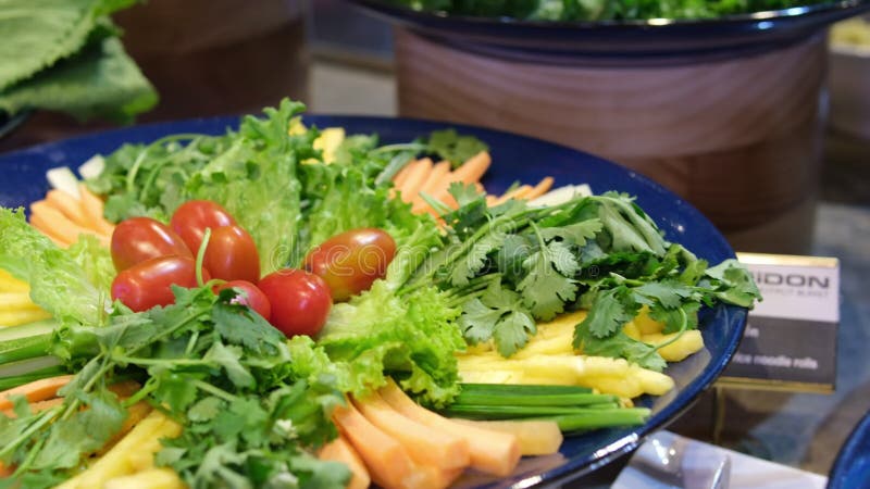 Cutting Vegetables on a Plate Different Vegetables and Greens for ...
