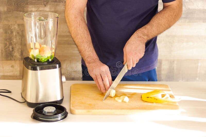 Chef cutting vegetables stock photo. Image of cooking - 208186134
