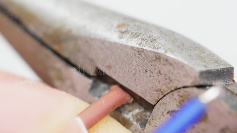 Wire Stripping. the Process of Removing the Insulation or Outer Layer ...