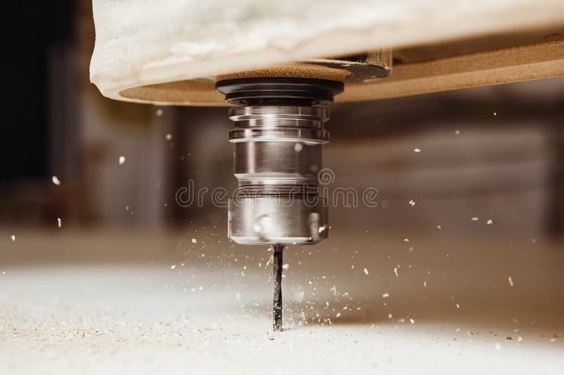 Cutting Wood Using a Machine with Numerical Control. Cnc Tool Stock ...