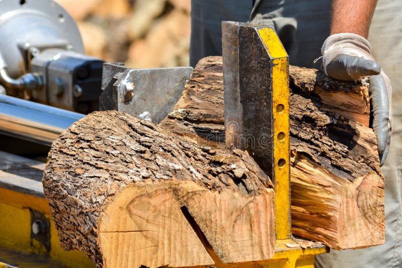 Cutting woods in logs stock image. Image of machine, work - 98479979