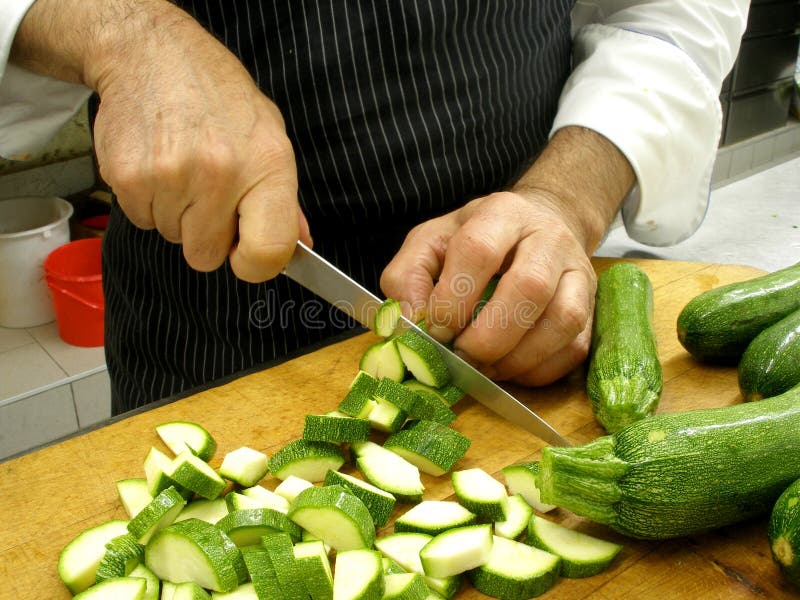 Cutting zucchini stock image. Image of italian, food, chunks - 3229547