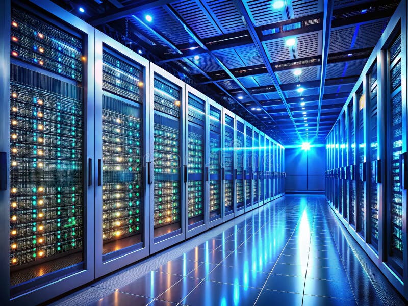 CuttingEdge Data Center a Modern Server Room Showcase of Cloud Computing Infrastructure and ...